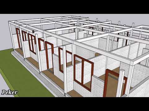Desain Kontrakan/ kosan minimalis 1 kamar 3 x 9 m, ada ruang tamunya