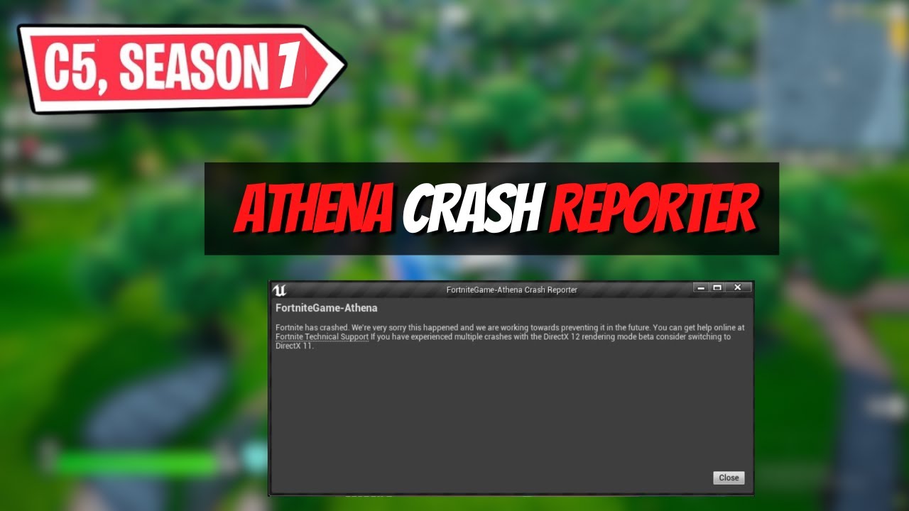 How to FIX Athena Crash Reporter in Fortnite Chapter 5 Season 1 - YouTube