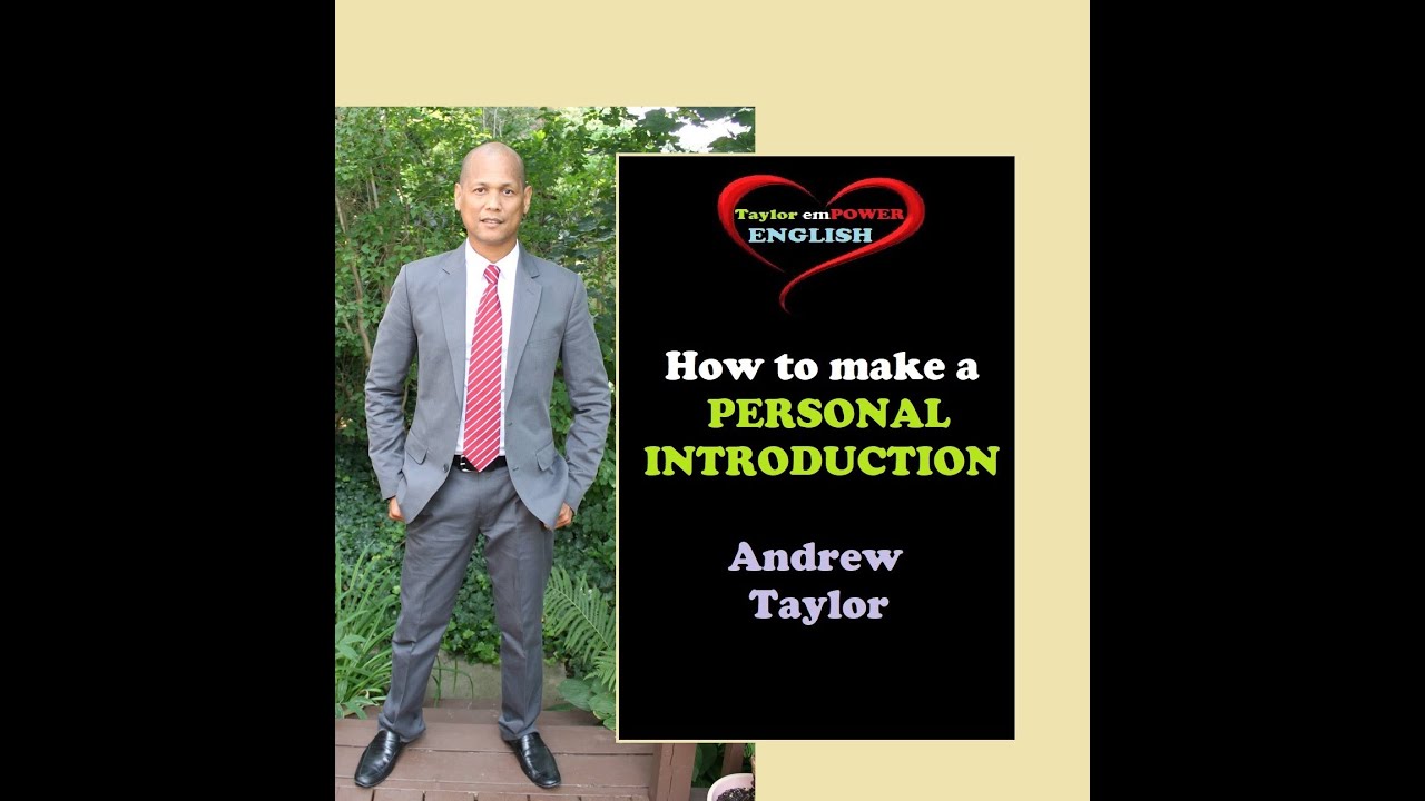 How to Make a Personal Introduction - YouTube