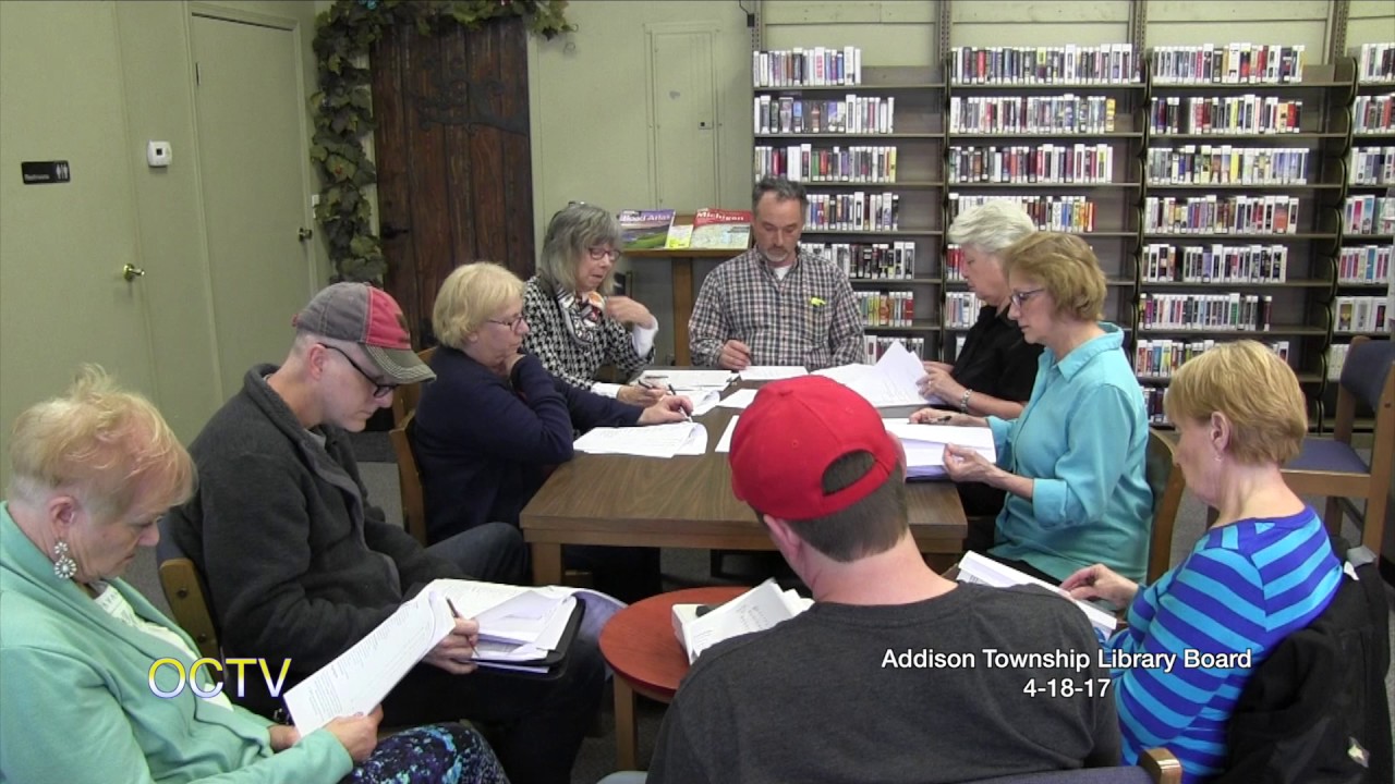Addison Township Library Board: 4-18-17 - YouTube