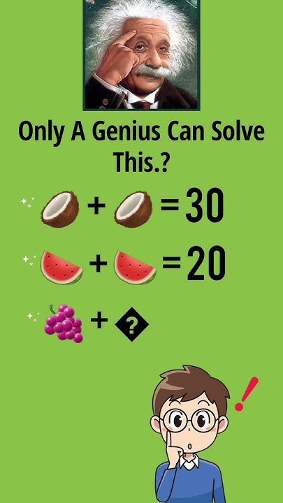Only A Genius Can Solve this🫡|math puzzle|Frutes Math Quiz#shorts#Math# ...