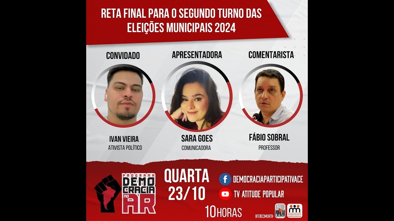 Reta Final para o Segundo Turno das Eleições Municipais 2024. - YouTube
