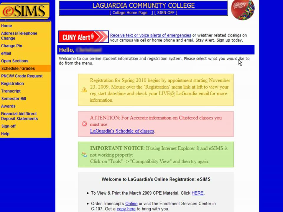 Register for Classes on E-SIMS - YouTube