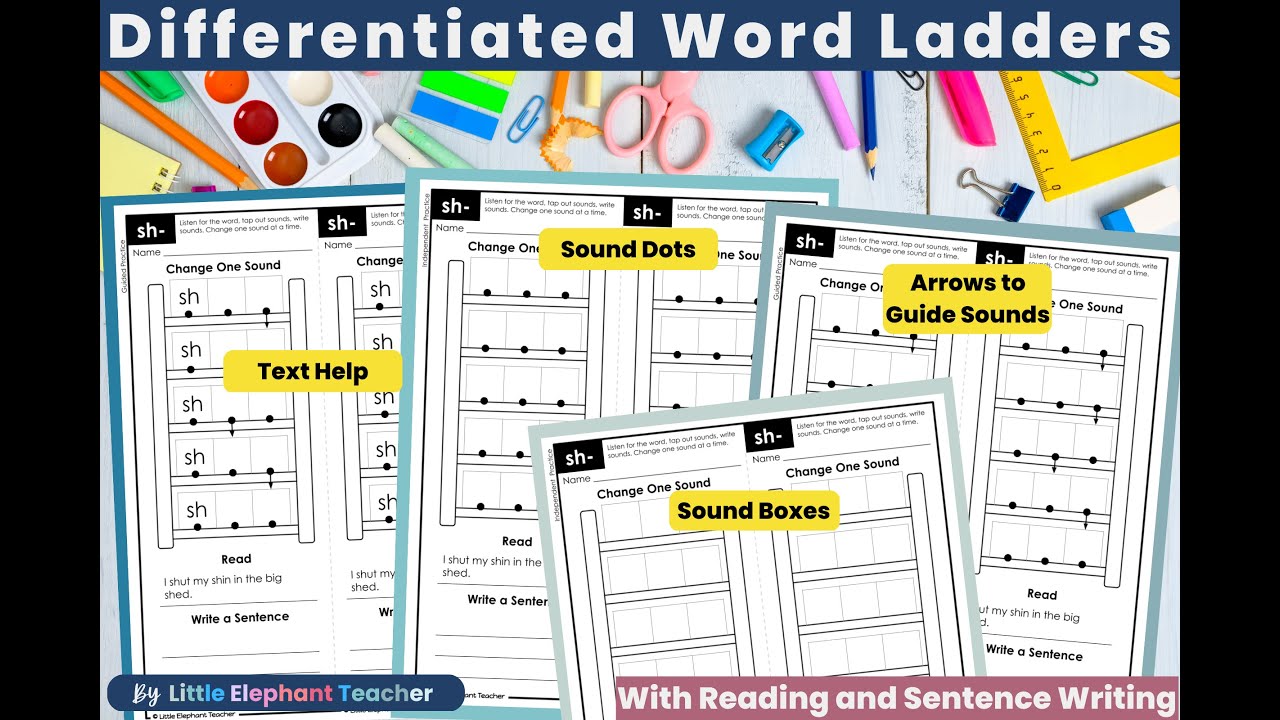 Phonics Word Ladders Activities with Reading - YouTube
