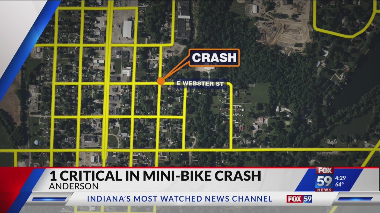 Mini-bike driver critical after Anderson crash - YouTube