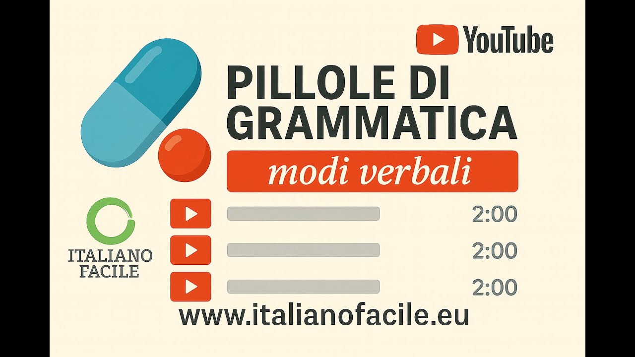 Pillole di Grammatica - Modi Verbali - YouTube
