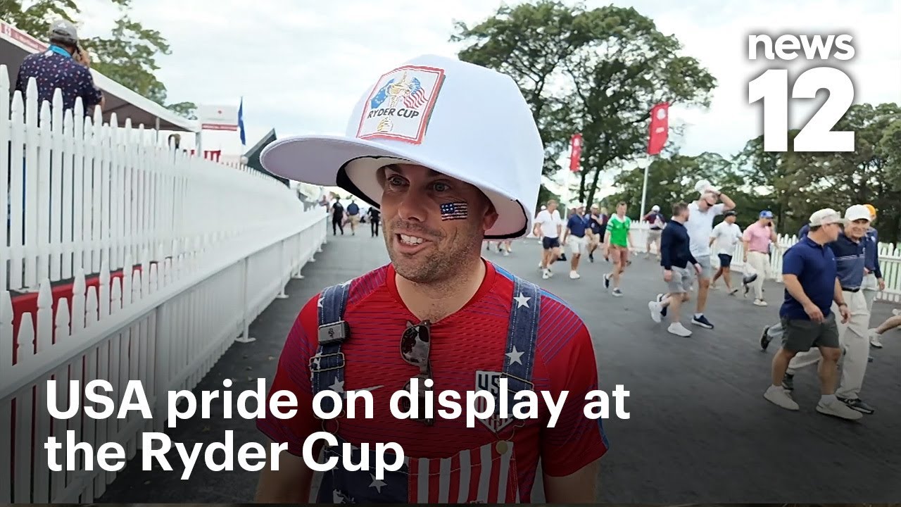Team USA fans flock to Bethpage Black as President Trump attends Ryder ...