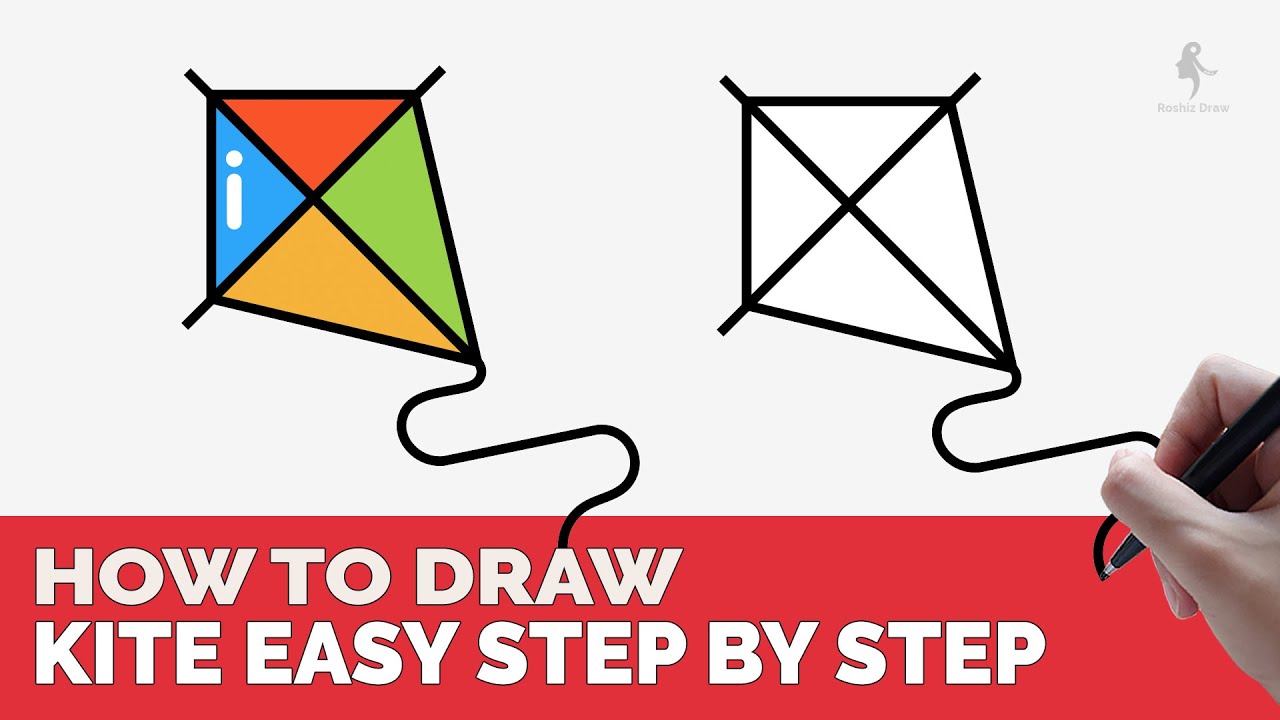 HOW TO DRAW KITE EASY - YouTube