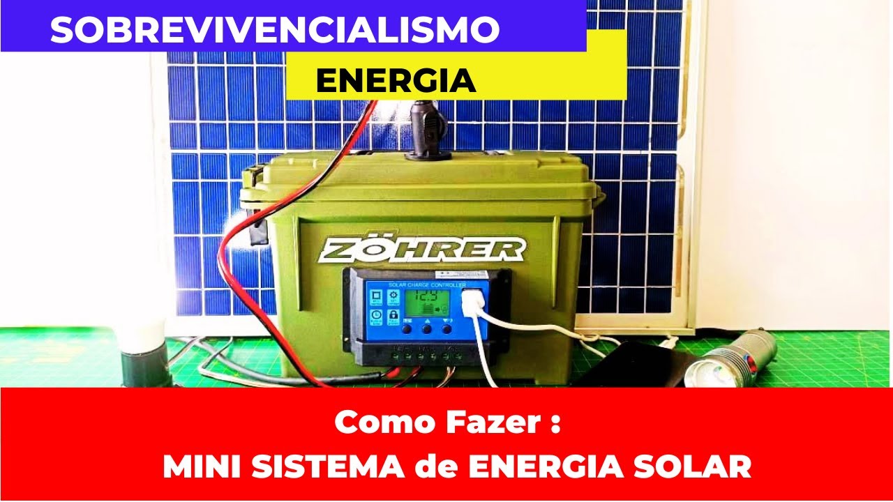 Mini sistema de energia solar portátil - YouTube