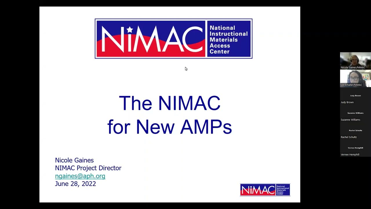 NIMAC Training for New AMPs 2022 - YouTube