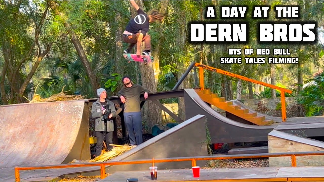 A Day At The Dern Bros With Bam Margera & Madars Apse! BTS Of Red Bull ...
