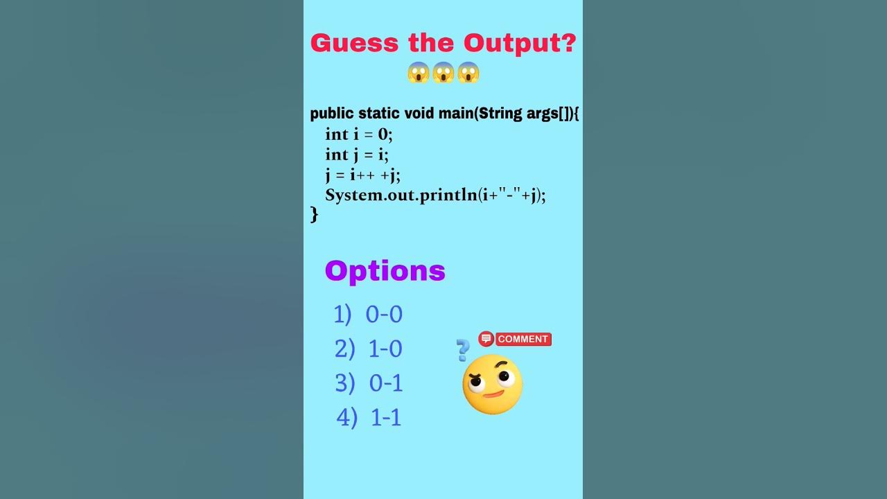 Guess The Output In Java Shorts Java Javaprogramming Javatutorial 1453