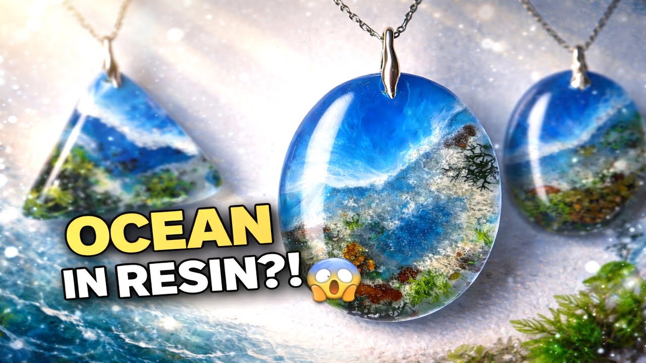 Nautical epoxy resin pendant ideas - राल लटकन - ocean resin #resinart # ...