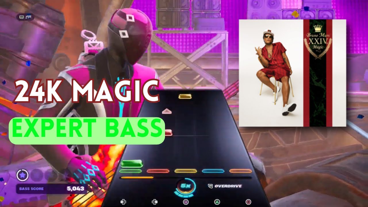 [Fortnite Festival] 24k Magic Expert Bass 100% FC - YouTube