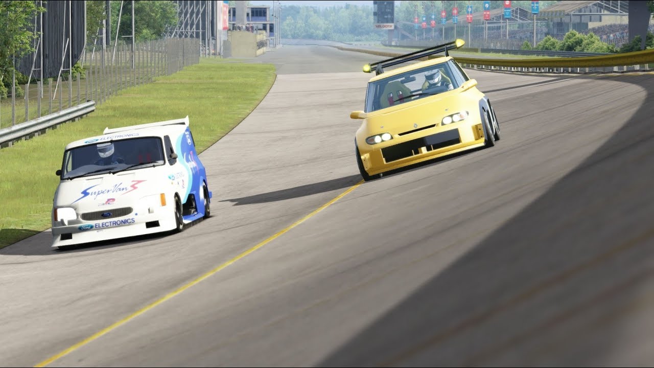 Renault Space F1 vs Ford Supervan III at Monza Full Course - YouTube
