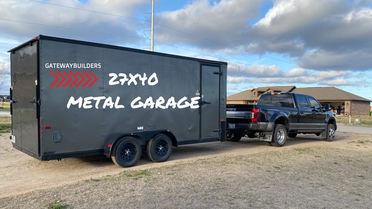 Building a Weld up Metal Garage Extension Part 2 - YouTube