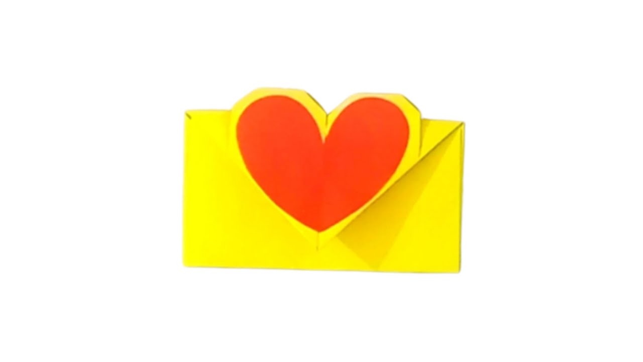 How To Make Origmi Paper Hrart Envelope Easy Morgina Paper Crfts Youtube