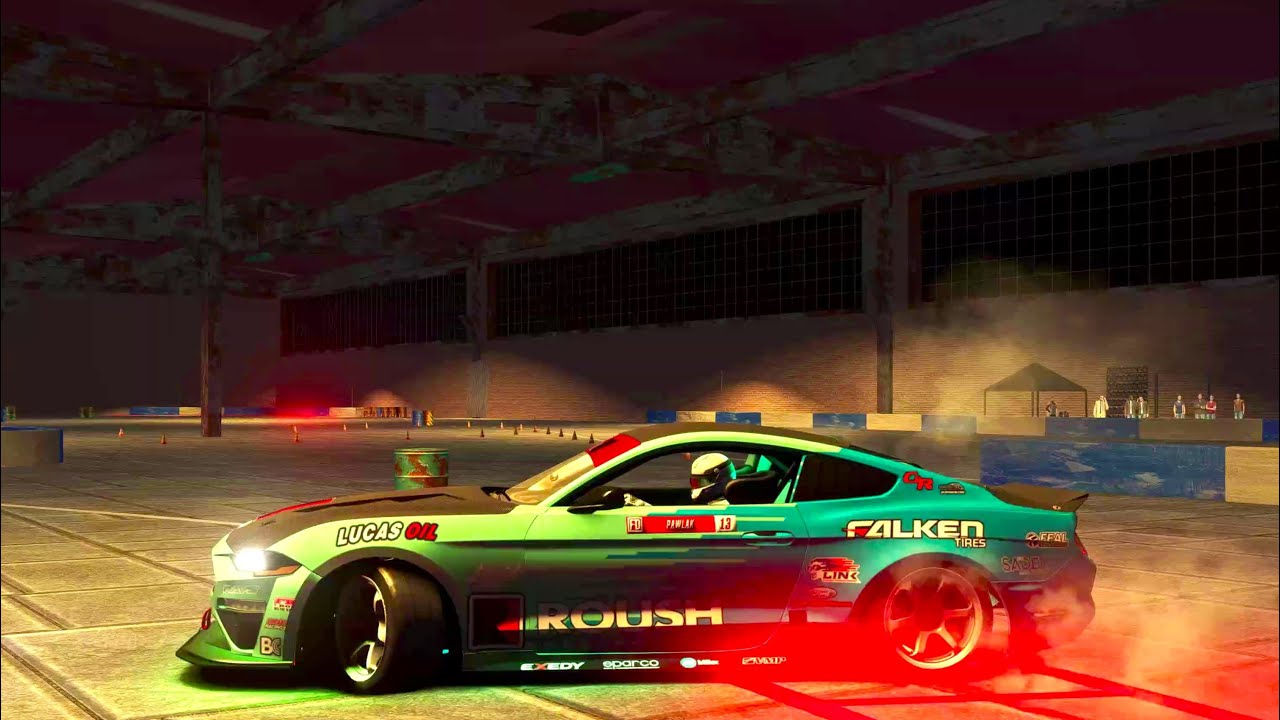 Justin Pawlek Mustang Drifting in Old Factory | Assetto Corsa PC - YouTube