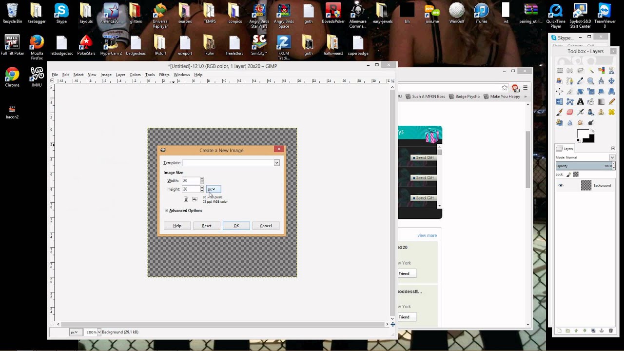 GIMP Trick to fix IMVU badges that dont upload properly - YouTube