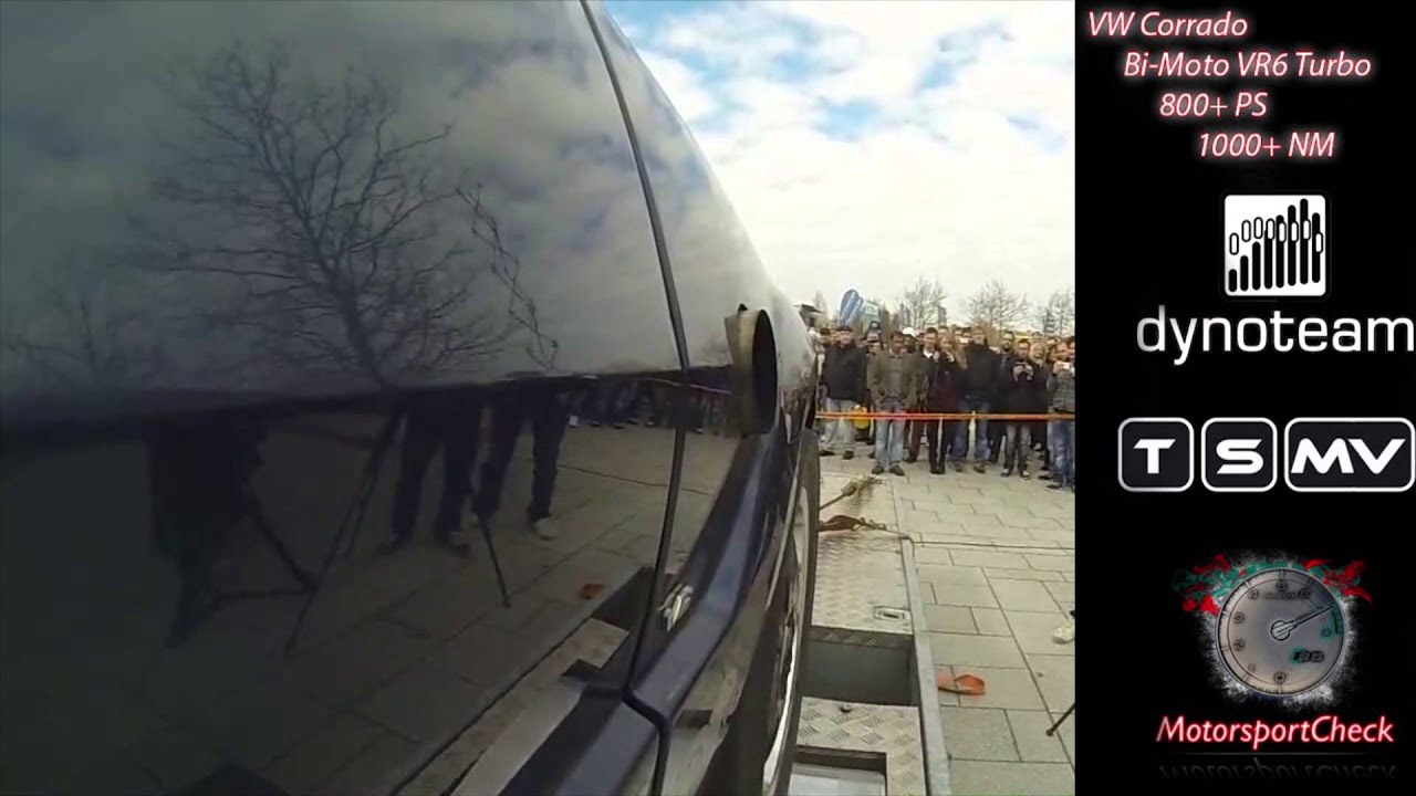VW Corrado Bi-Moto VR6 Turbo Dyno Sound - YouTube