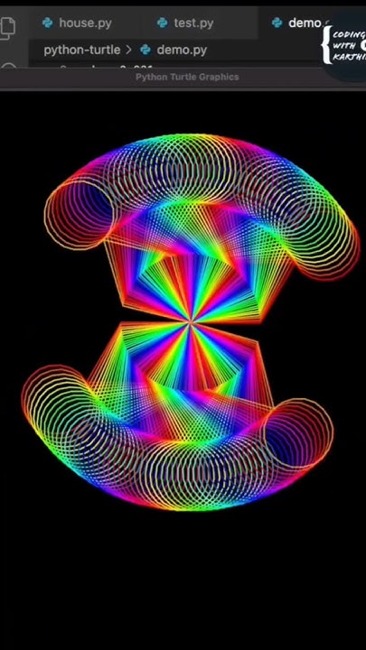 Amazing Python Graphic Programming Turtle 🐢shorts Python Javascript Html Coding
