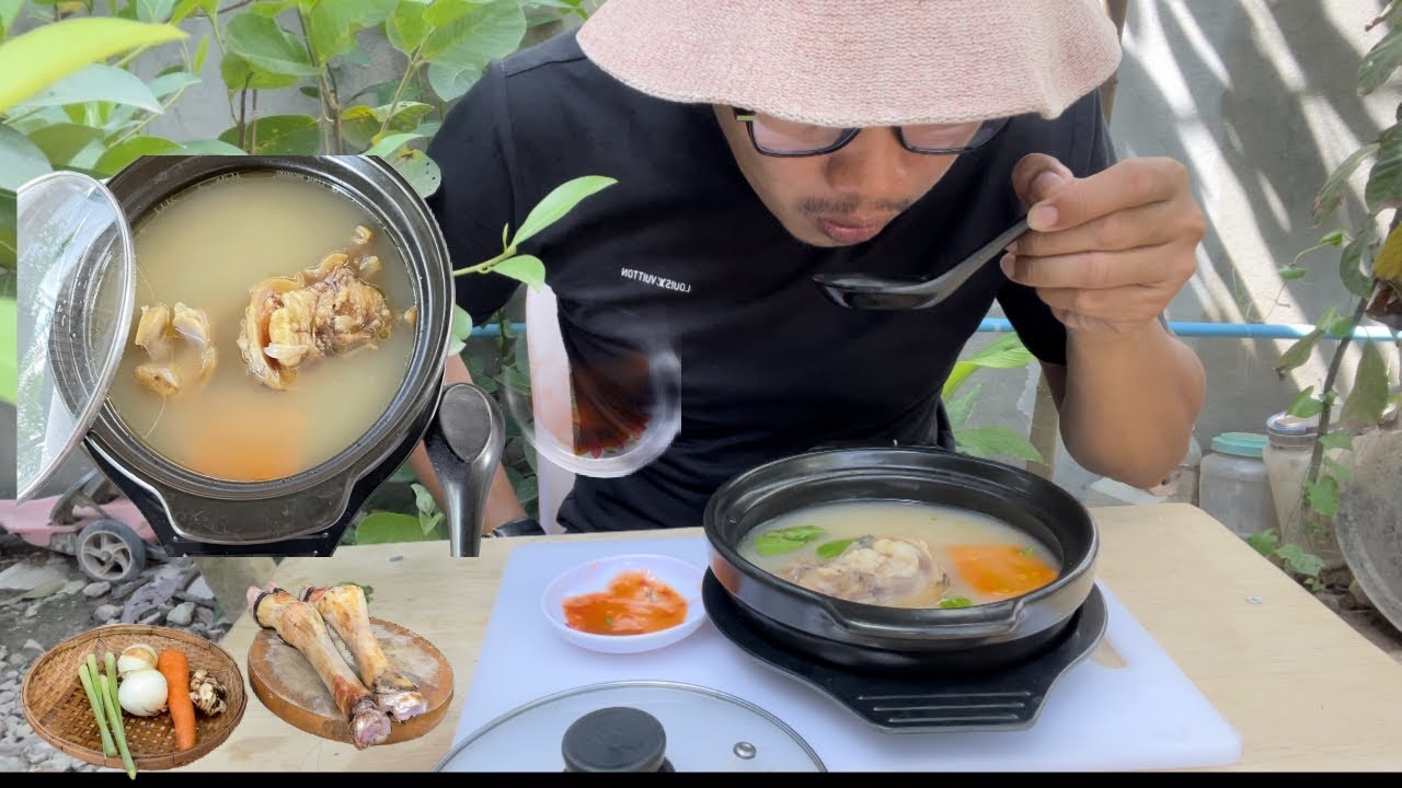 Great beef leg cutting skills for cooking \ beef leg soup - YouTube