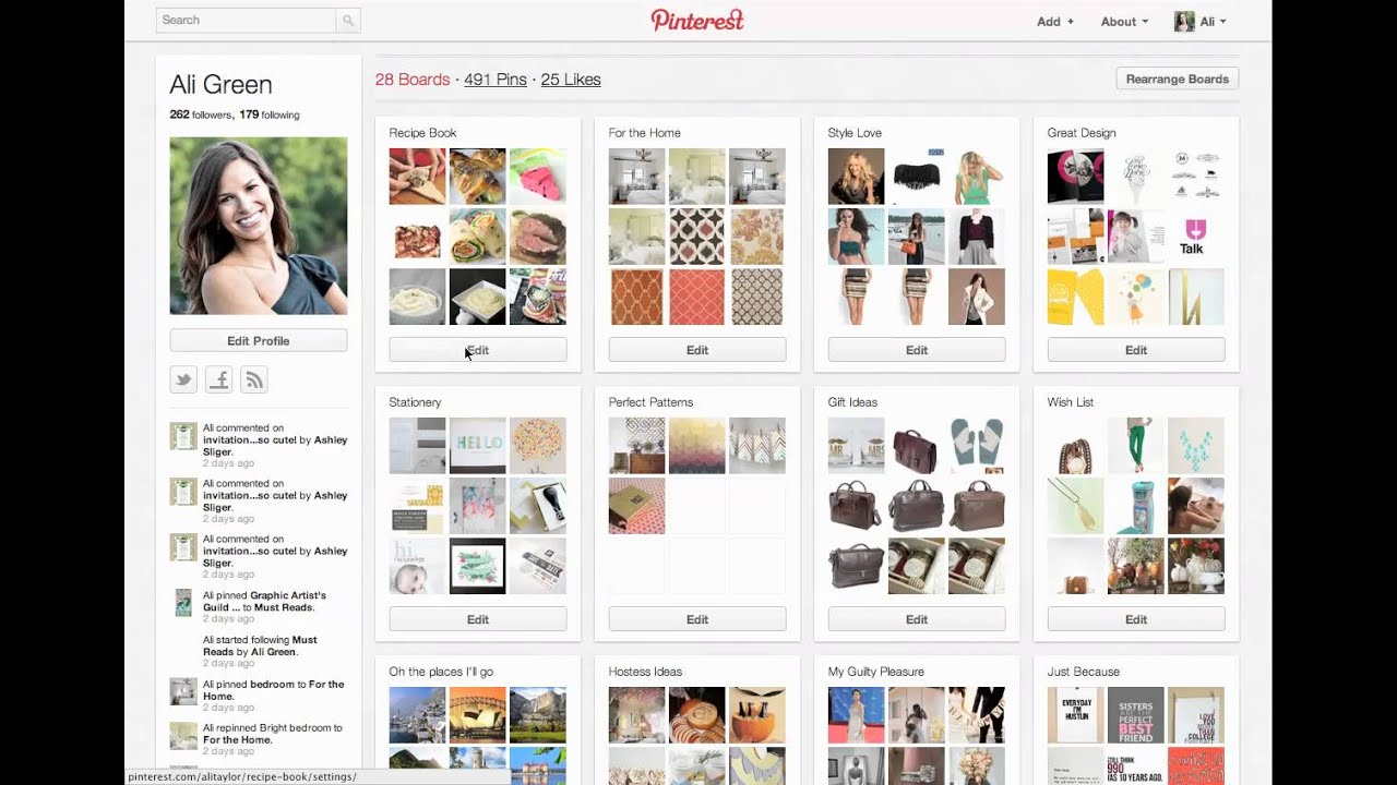 Pinterest: Editing or Deleting a Board - YouTube