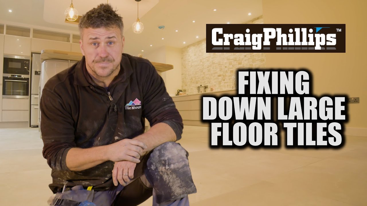 How to Set Out and Fix Down Large Floor Tiles - YouTube
