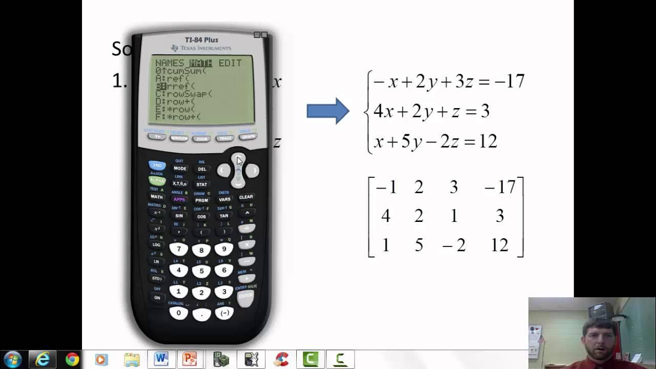 Solving Systems of Equations Using RREF - YouTube