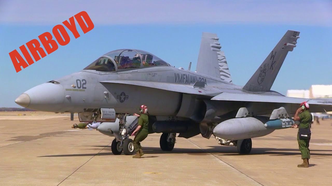Marine F/A-18s • Jaded Thunder • Salina, KS - YouTube