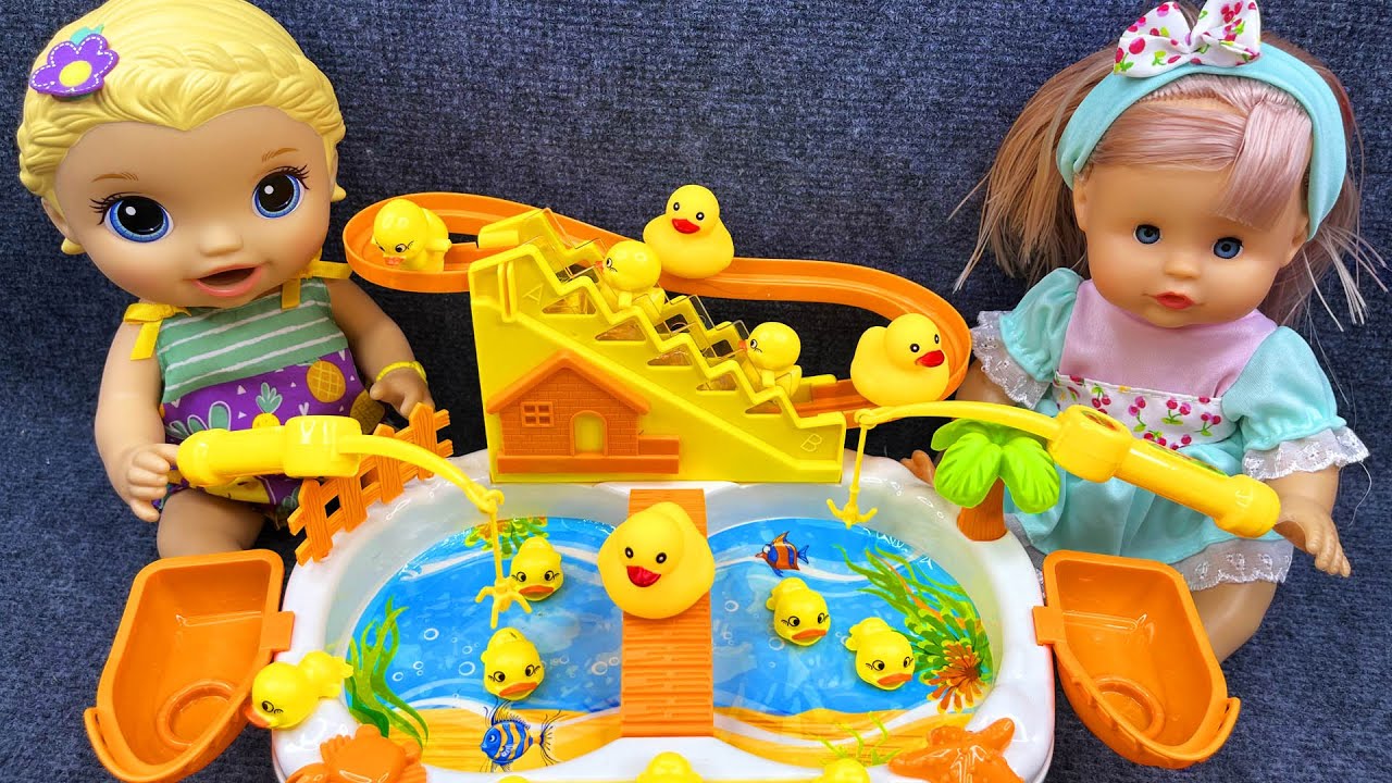 33 Minutes Satisfying with Unboxing Fishing Playset，Cute Duck Toys ...