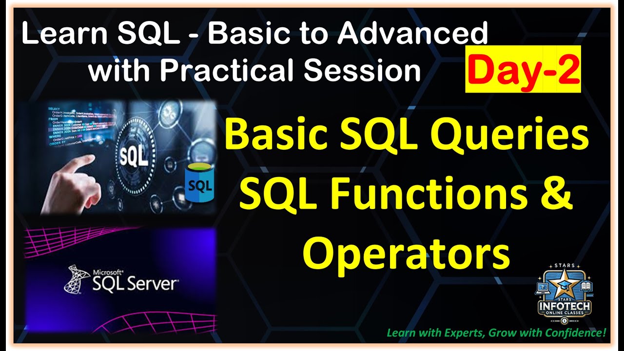 Day 2 - Learn SQL - Basic SQL Queries SQL Functions & Operators - YouTube