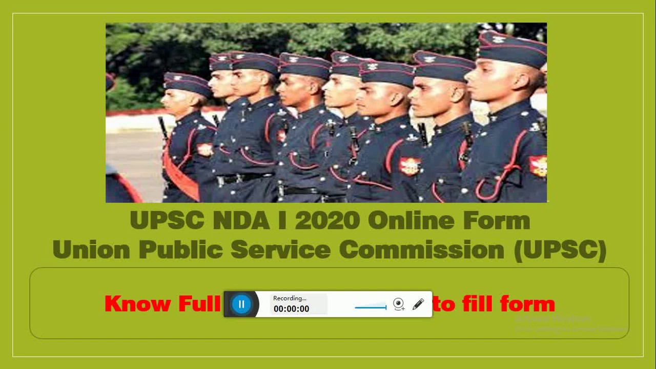 UPSC NDA application know how to fill the form of NDA - YouTube