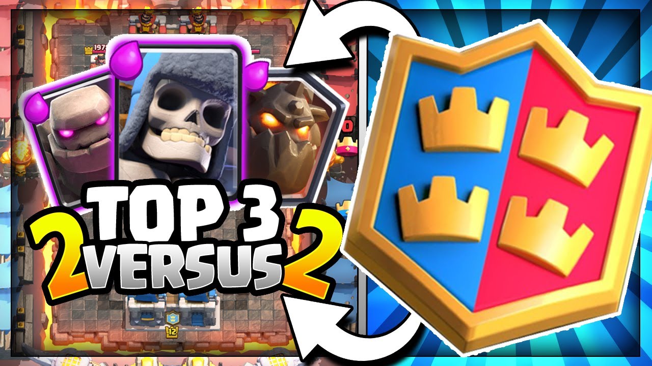 TOP 3 2V2 DECKS!! Try These Decks! Golem, Giant Skeleton, Lava Hound ...
