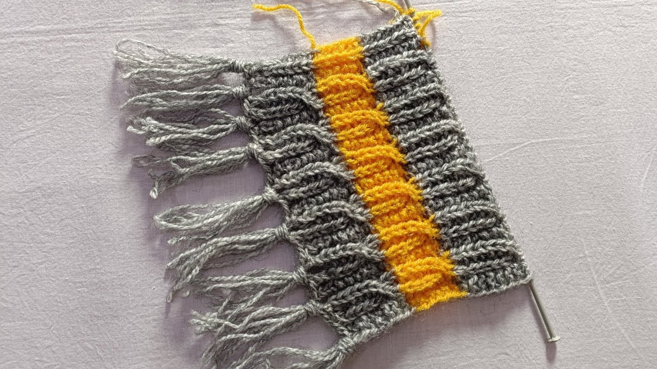 Muffler design | reversible muffler design | muffler knitting design ...