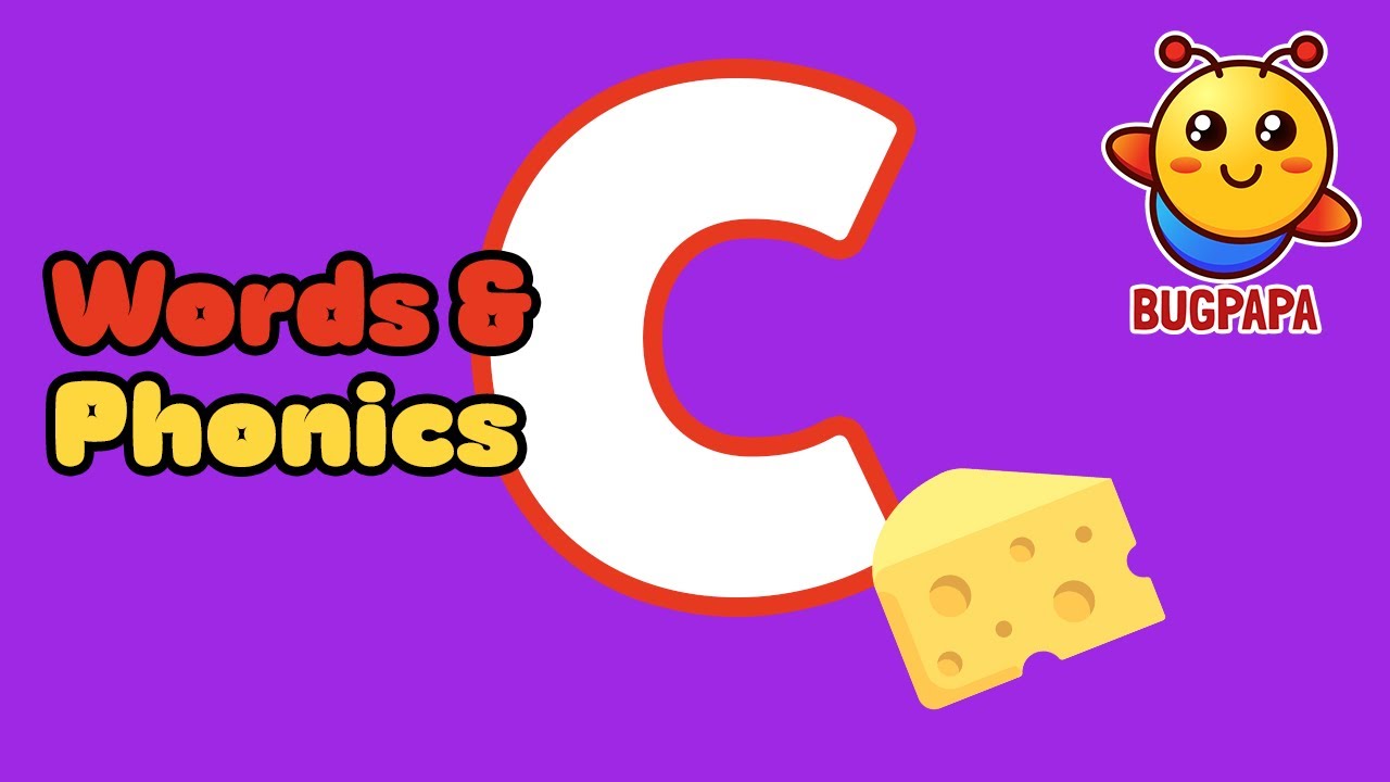 Learn ABC 👉 Letter C | cake, camera, cat, cheese, coins | Bugpapa ABC ...
