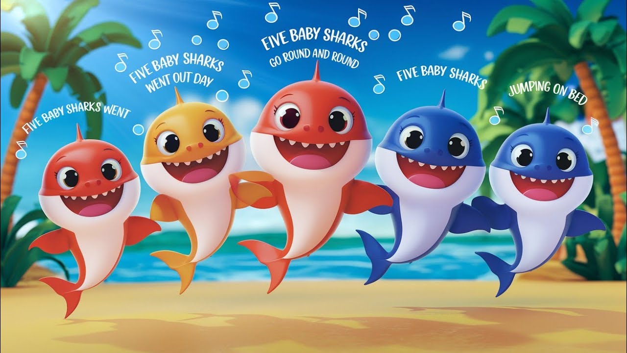 Five Baby Shark Mix Songs | Five baby shark went out one day | Five ...