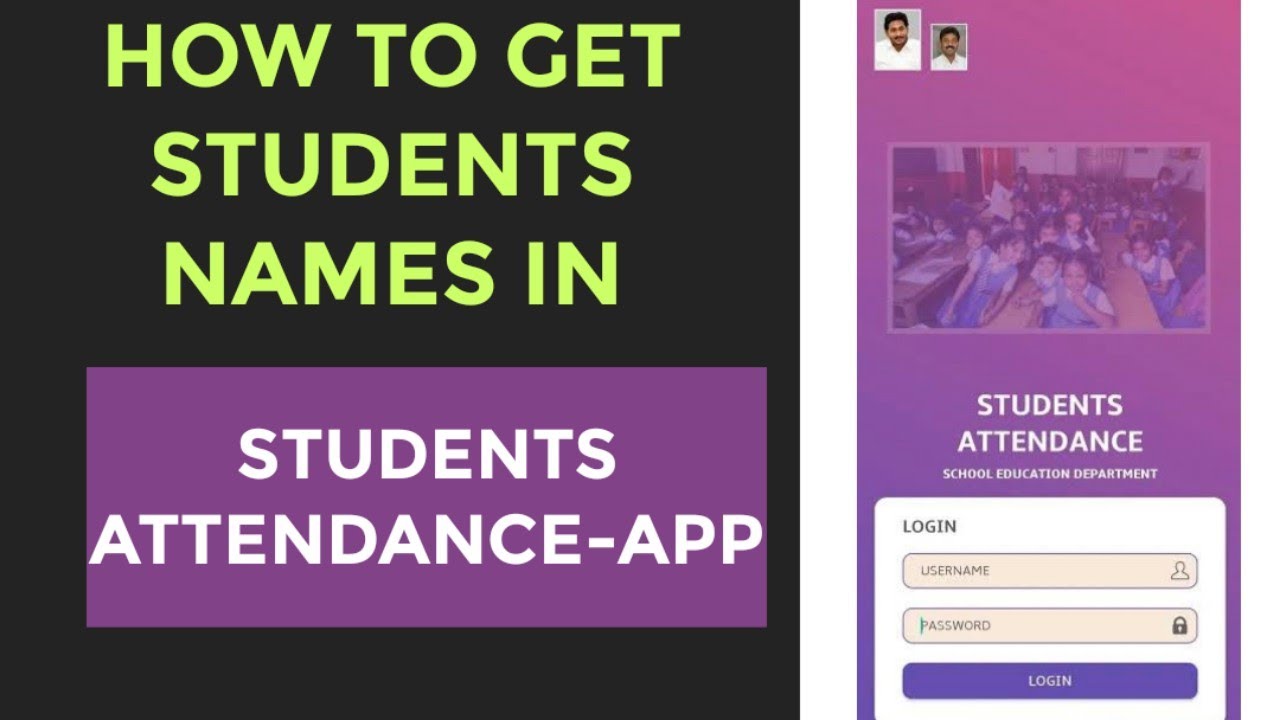 How to get students Names in STUDENTS ATTENDANCE-App - YouTube
