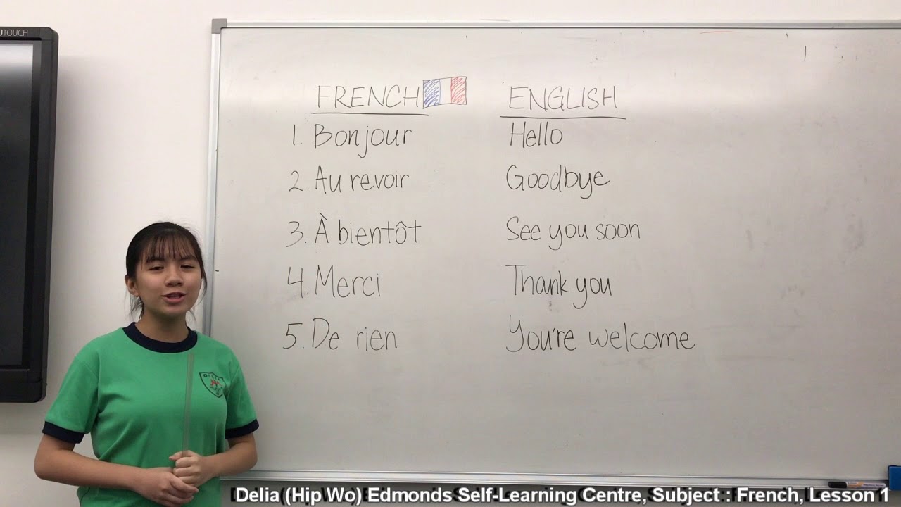 Delia (Hip Wo) Edmonds Self-Learning Centre , French Lesson 1 : Basic Expressions - YouTube