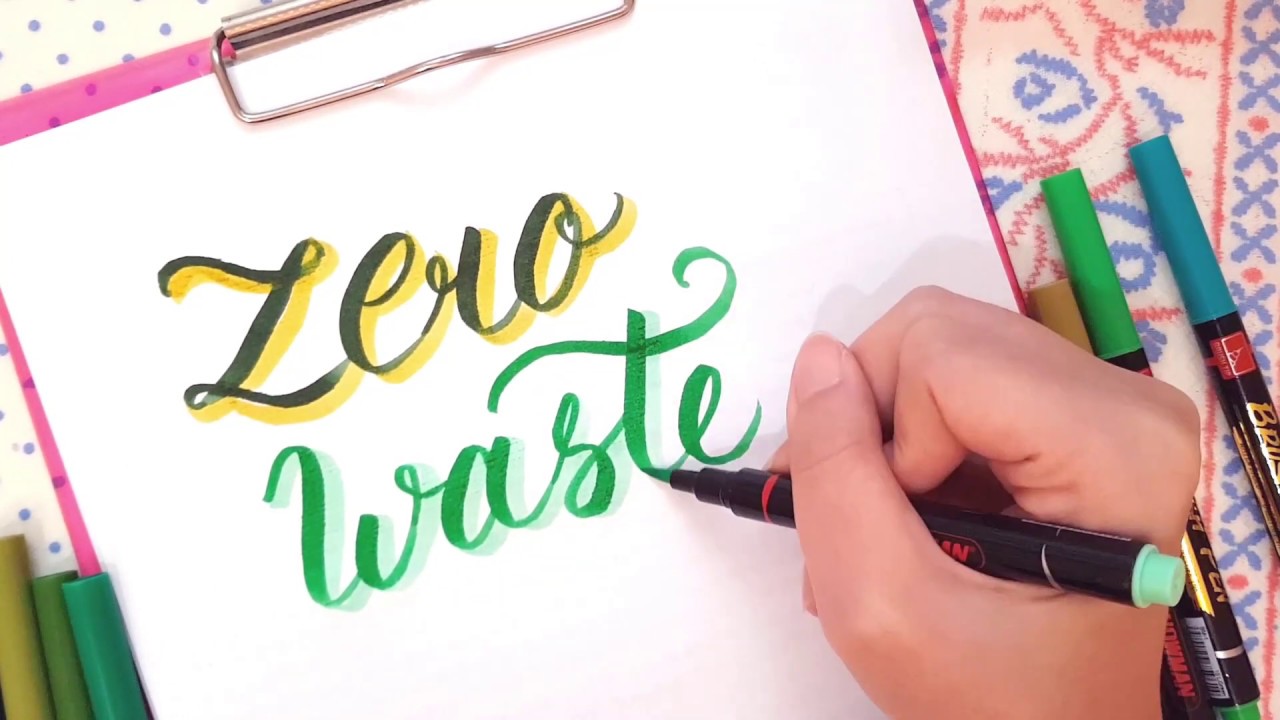3D Hand Lettering Dengan Brush Pen - Tutorial - YouTube