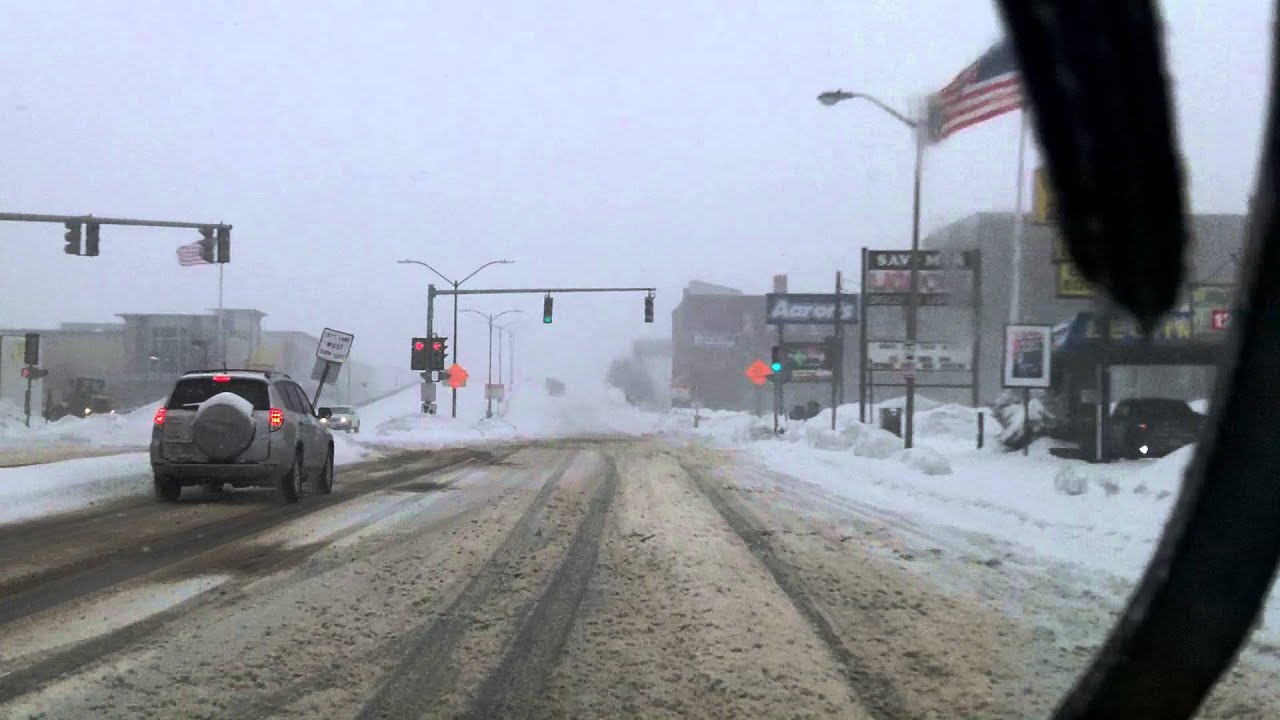 Driving in a snow storm blizzard - Boston - 2.2.15 - YouTube