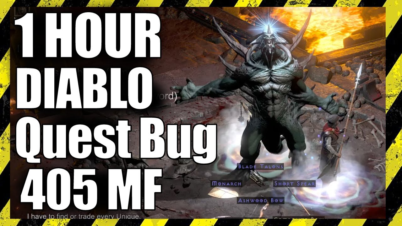 Lv 83 +405 MF Diablo BUG Runs with Hammer Paladin - Hammerdin Gameplay ...