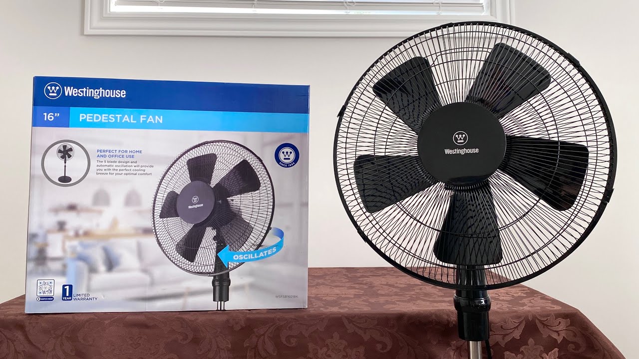 Westinghouse 16” Pedestal Fan | Unboxing, Assembly & Test - YouTube