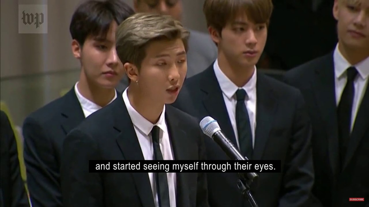 방탄소년단(BTS) RM 유엔(UN)연설 (3) - YouTube