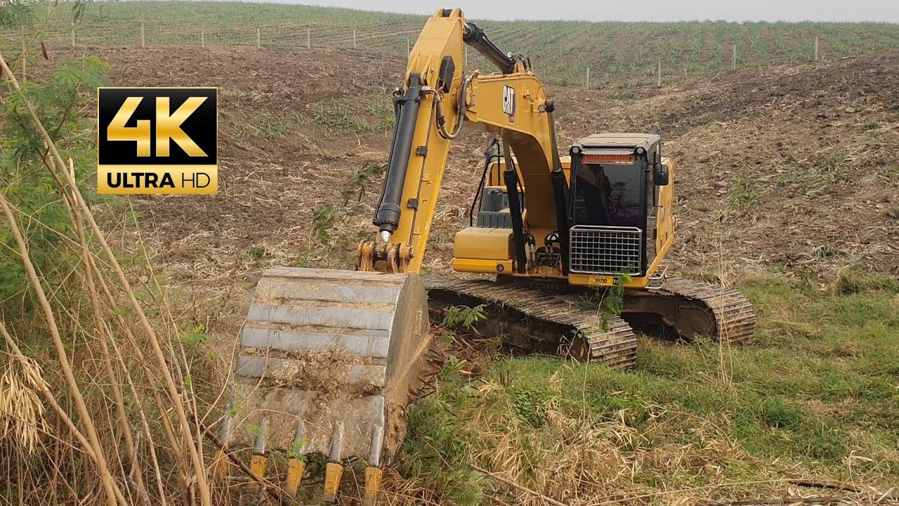 เจอหินล้วนๆ 🔰🔰🔰 CAT 320 NEXT GENERATION NEW LOGO ขุดสระ ขยายสระ งาน ...