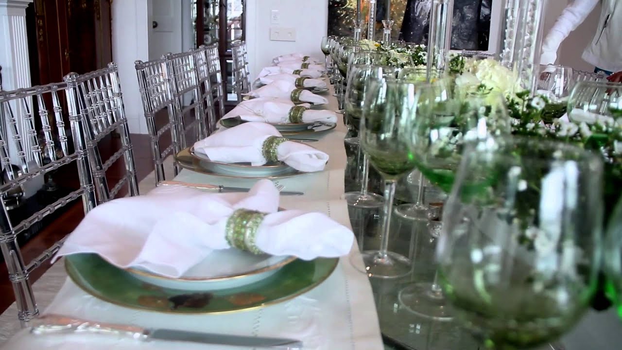 Flirting With Flavors: Hamptons White Party Tablescape Tutorial - YouTube