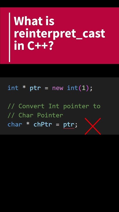 What Is Reinterpretcast In C Cplusplus Cpp Coding Cplusplusprogramming Youtube