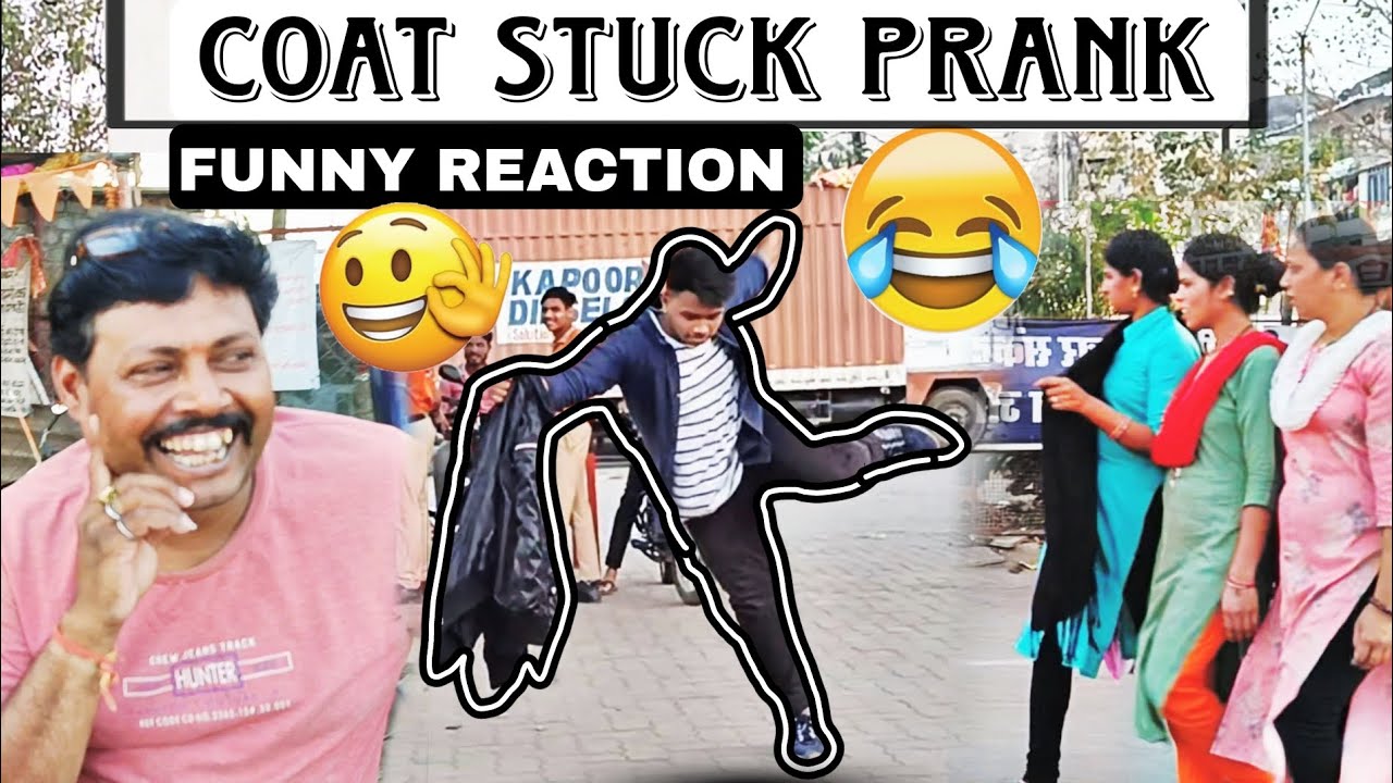 COAT STUCK PRANK 🤣🫣 || WITH PUBLIC REACTION VERY FUNNY AND COMEDY 😅 ...