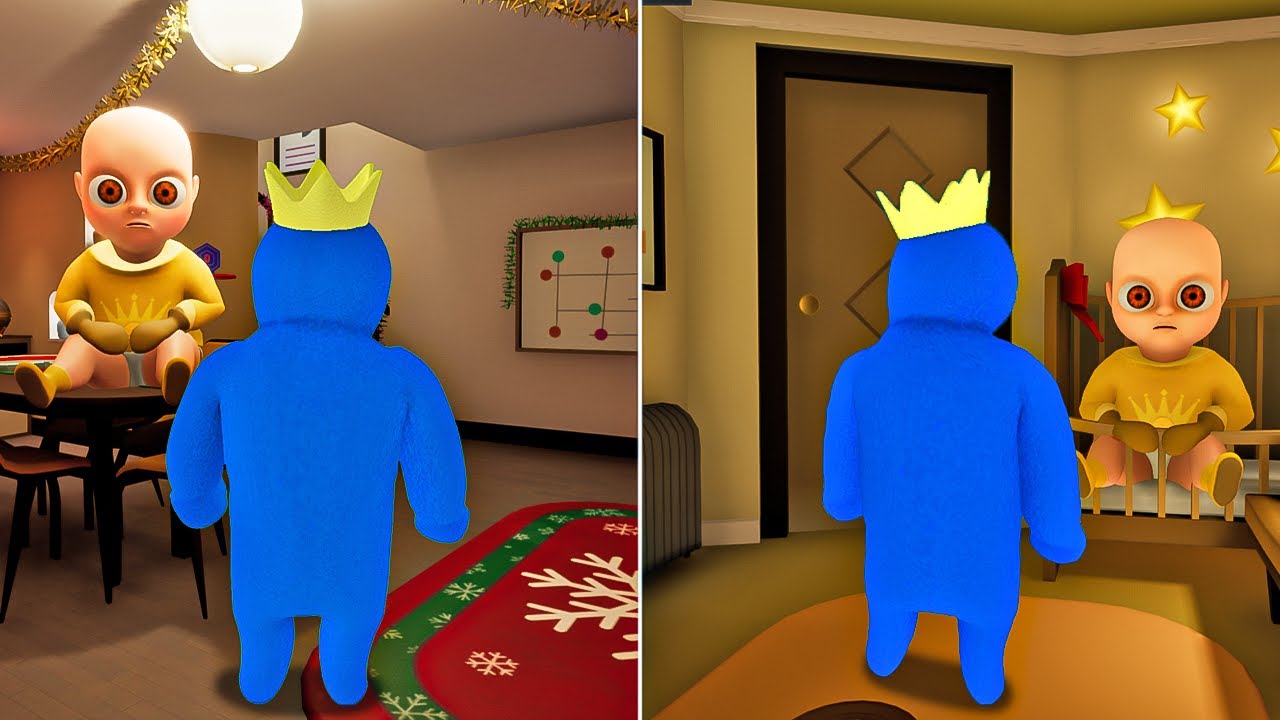 Daily Life Of Baby In Yellow VS Blue Rainbow Friends | Experiments with ...