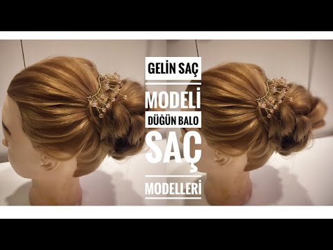 Gelin Saç Eğitim/Düğün Balo Saç Modelleri/Bridal hair Tutorial Wedding Prom Hairstyles For Long Hair
